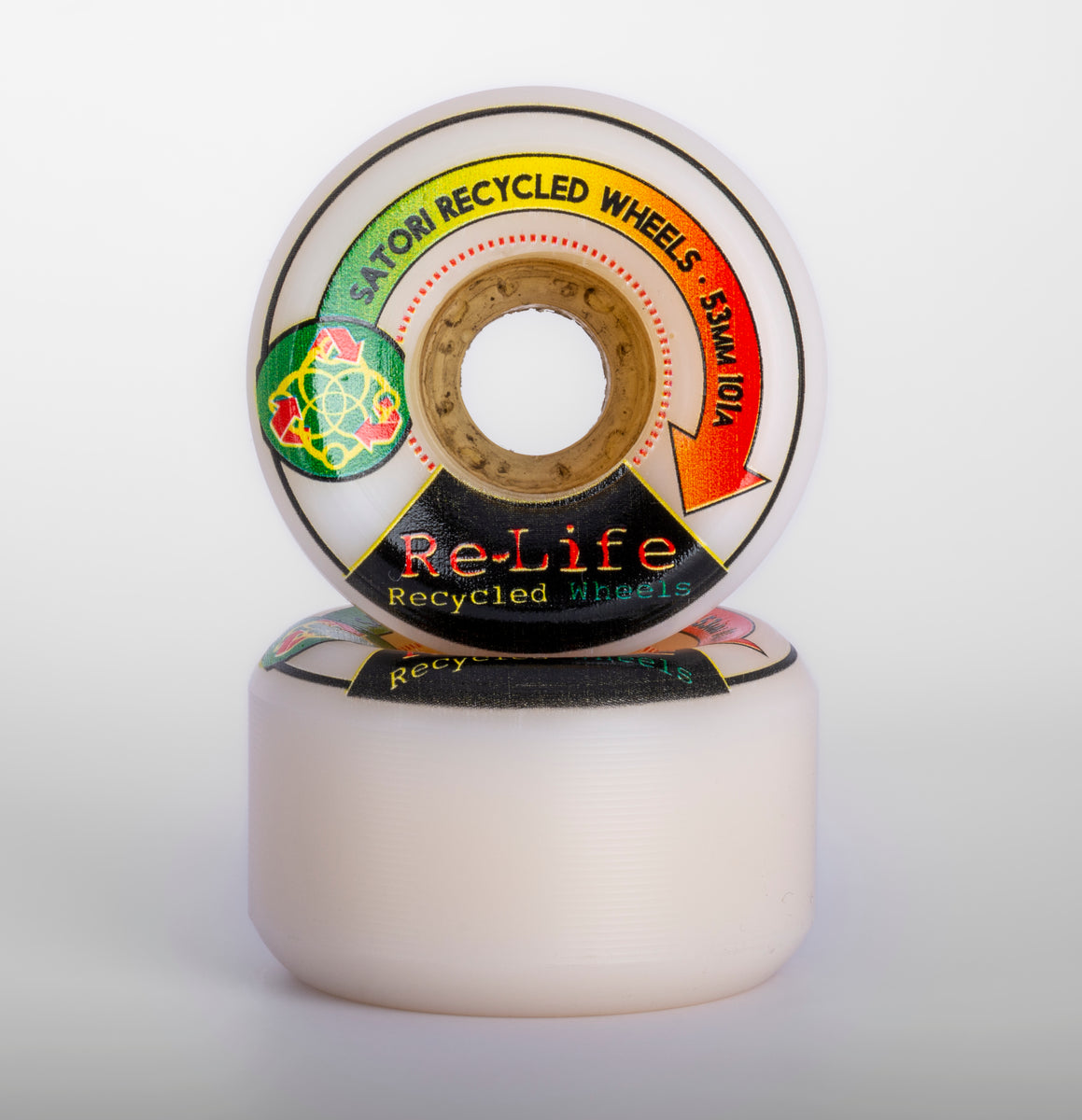 53mm Re-Life Recycled Skate Wheels Version 2 (101a Conical) – Satori ...